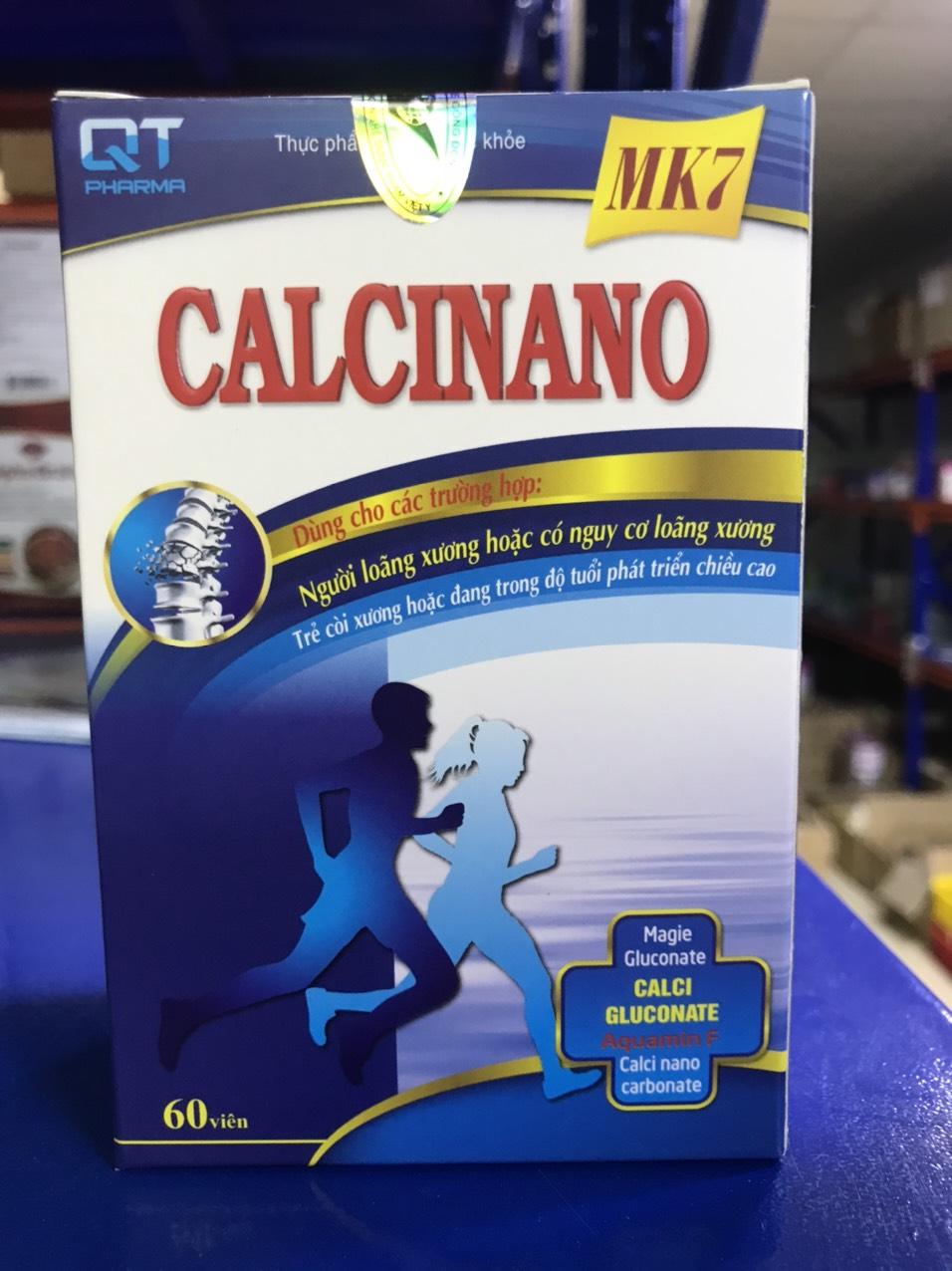 CalciNano MK7 - Viên uống bổ sung canxi, phòng chống loãng xương